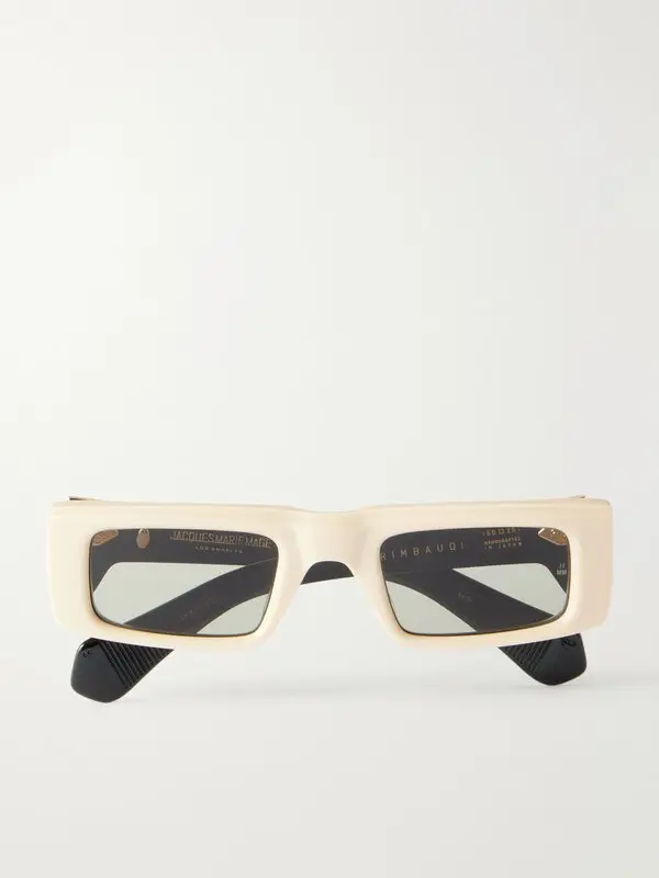 JACQUES MARIE MAGE Rimbaud Square-frame Acetate Sunglasses - Neutrals