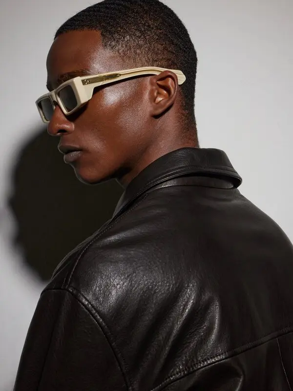 JACQUES MARIE MAGE Rimbaud Square-frame Acetate Sunglasses - Neutrals