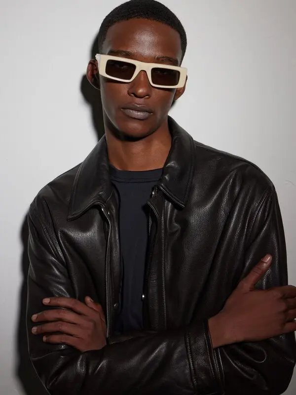 JACQUES MARIE MAGE Rimbaud Square-frame Acetate Sunglasses - Neutrals