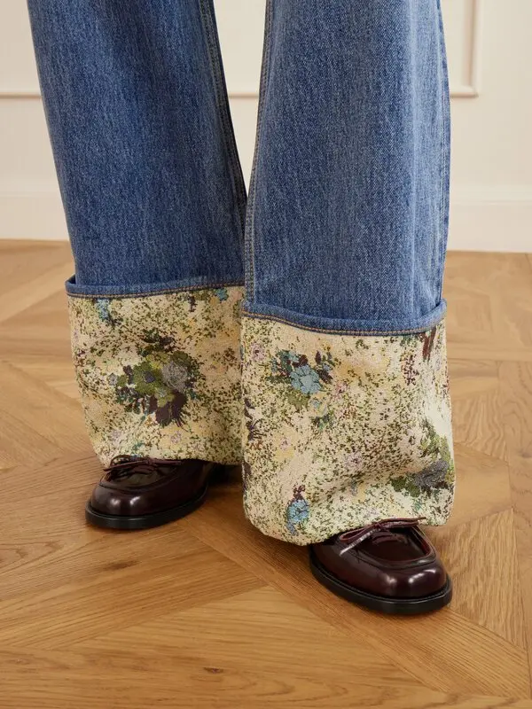 ALEMAIS Marcel Printed Straight-leg Jeans