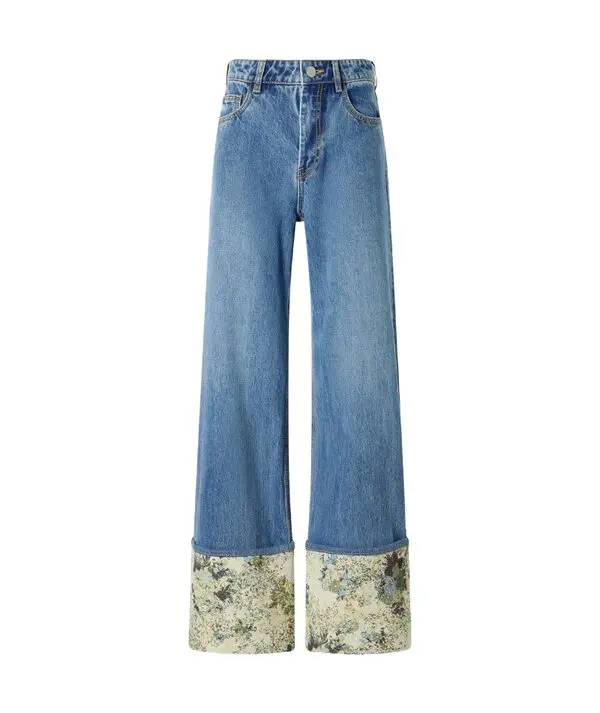 ALEMAIS Marcel Printed Straight-leg Jeans - Blue