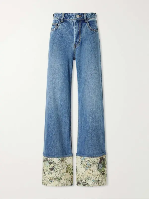 ALEMAIS Marcel Printed Straight-leg Jeans