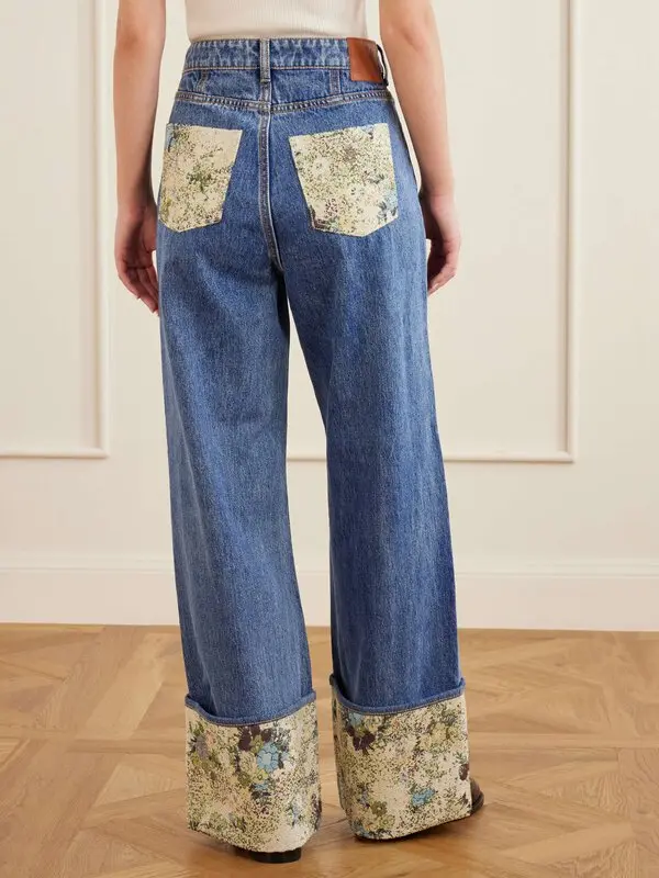 ALEMAIS Marcel Printed Straight-leg Jeans