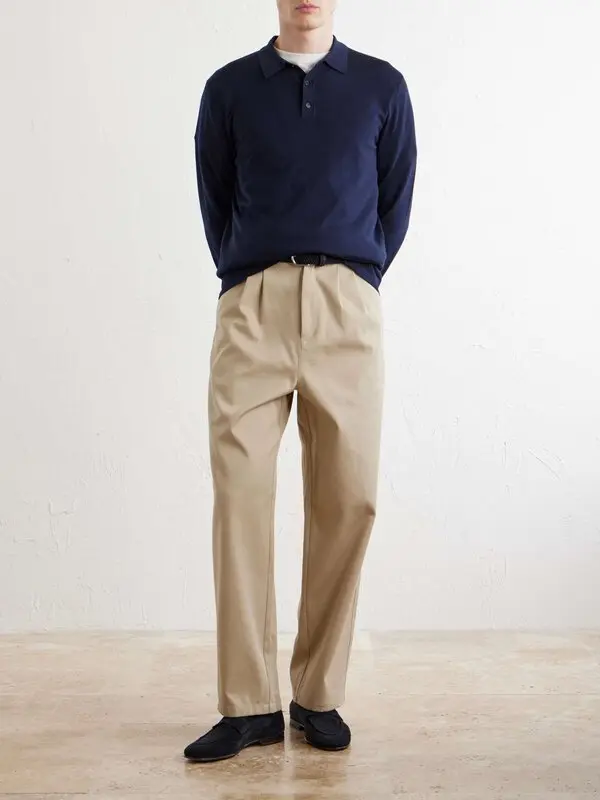 SLOWEAR Slim-fit Flexwool Polo Shirt