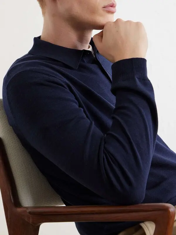 SLOWEAR Slim-fit Flexwool Polo Shirt