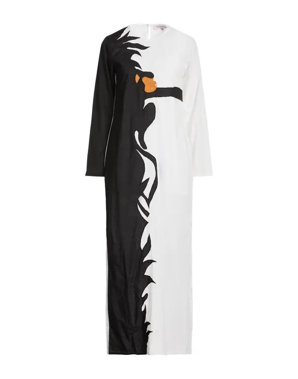 CONNOR & BLAKE Two-tone Embroidered Maxi Dress