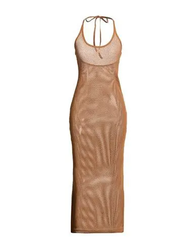 COURREGES Maxi Dress Size Cotton - Beige