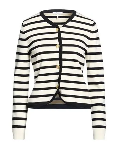 Rag & Bone Striped Cotton And Polyamide Blend Cardigan - Ivory