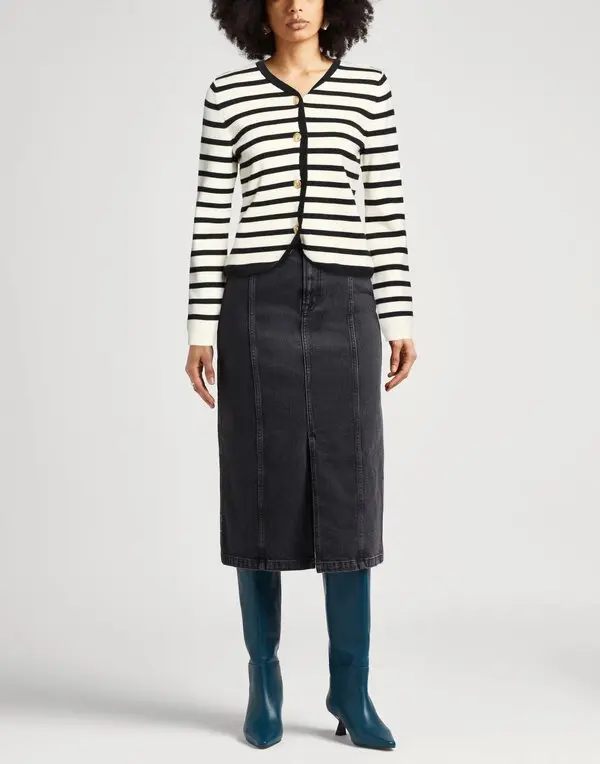 Rag & Bone Cardigan Ivory Size Cotton, Polyamide, Elastane