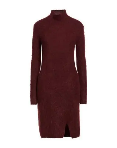 VICOLO Mini Dress Burgundy Size Alpaca Wool, Polyamide, Virgin Wool, Elastane - Red