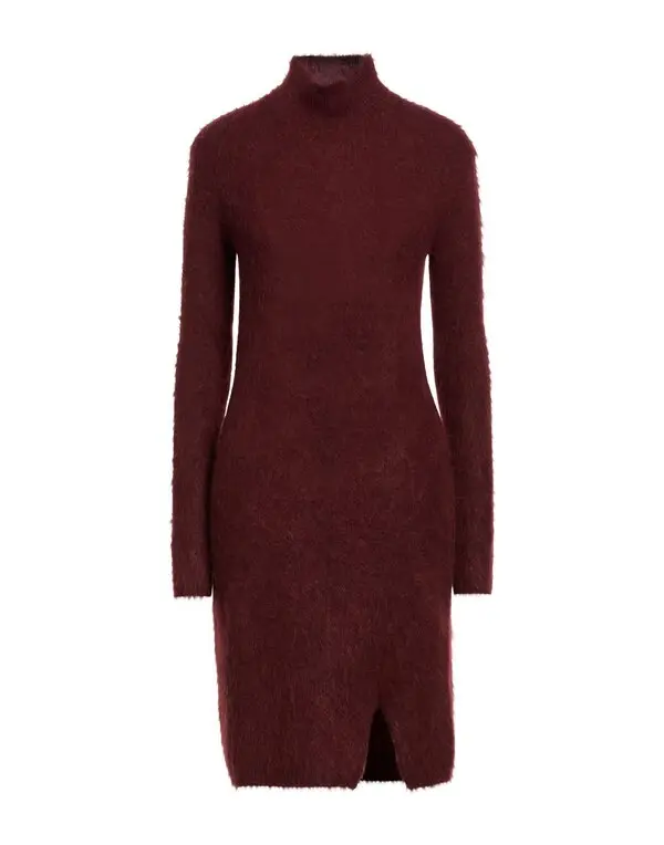 VICOLO Mini Dress Burgundy Size Alpaca Wool, Polyamide, Virgin Wool, Elastane - Red