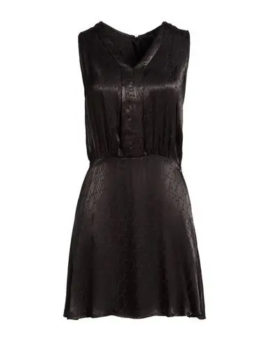 Armani Exchange Jacquard Logo Print V-neck Mini Dress - Black