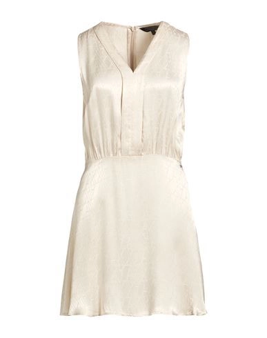Armani Exchange Jacquard Logo Print V-neck Mini Dress - Ivory