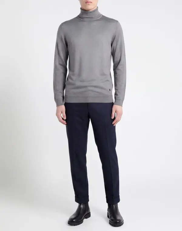 LIU •JO MAN Turtleneck Wool Pullover - Grey