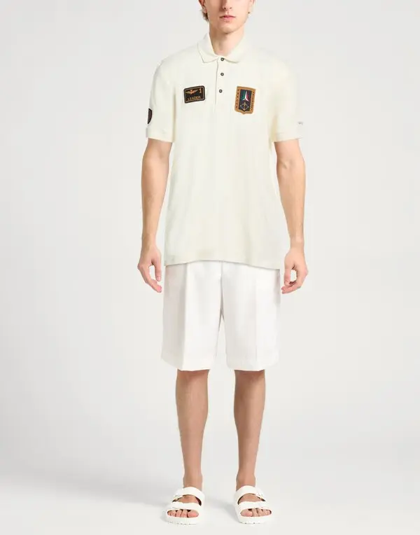 AERONAUTICA MILITARE Polo Shirt Size Cotton, Elastane - White