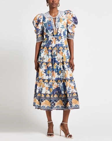 Farm Rio Maxi Dress With Floral Print And Puff Sleeves