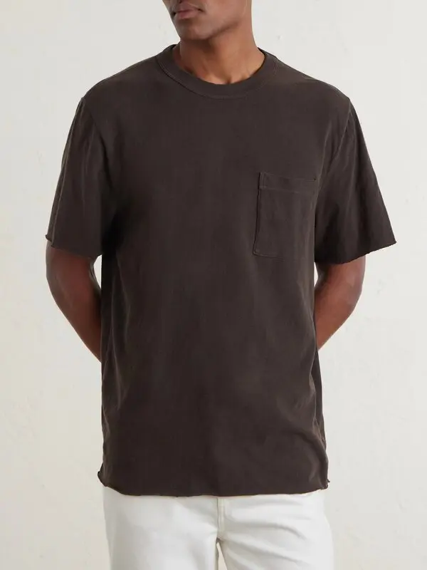 JAMES PERSE Distressed Cotton-jersey T-shirt