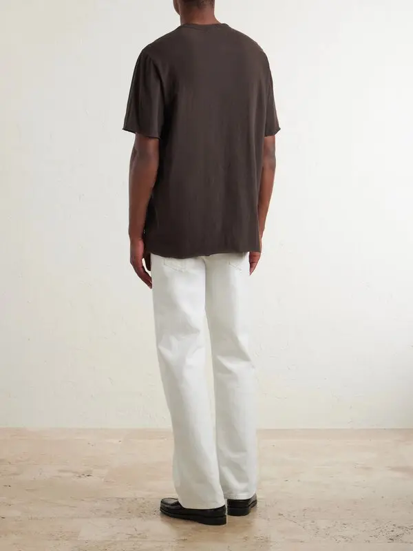 JAMES PERSE Distressed Cotton-jersey T-shirt