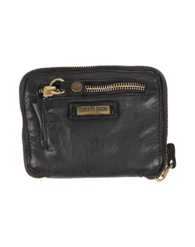 CATERINA LUCCHI Gold Wallet Calfskin - Black