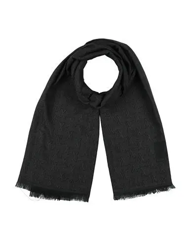 Armani Exchange Scarf Charcoal Polyester, Viscose - Grey