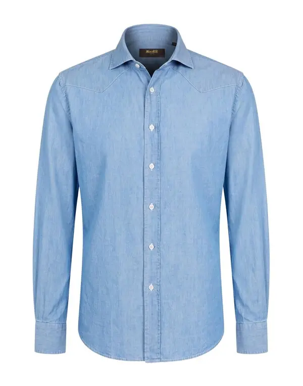MOORER Denim Shirt Size Cotton
