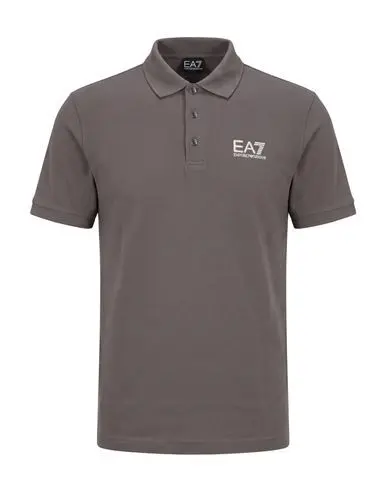EA7 Polo Shirt Bright Size Cotton, Elastane - Grey