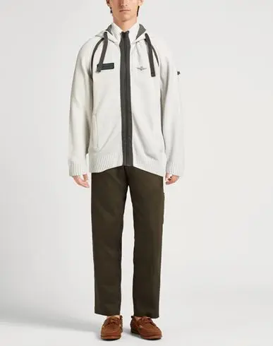 AERONAUTICA MILITARE Cotton Cardigan - Light Grey