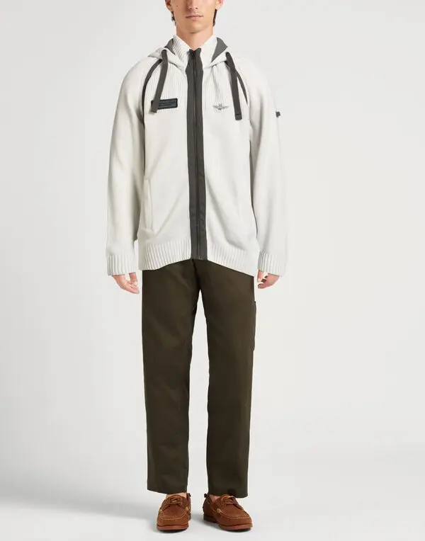 AERONAUTICA MILITARE Cotton Cardigan - Light Grey