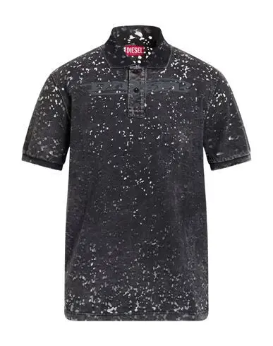 DIESEL® Polo Shirt Charcoal Size Cotton, Polyester