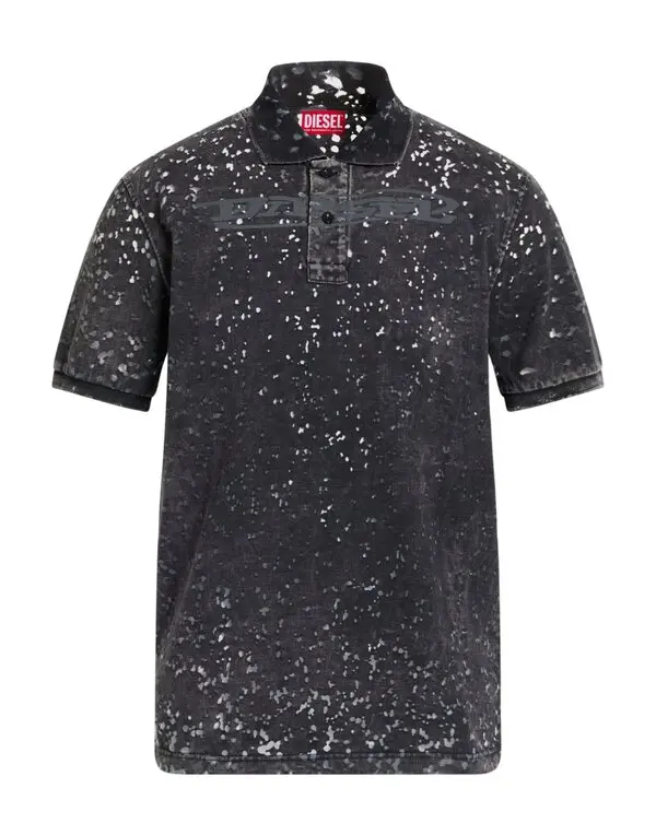 DIESEL® Polo Shirt Charcoal Size Cotton, Polyester
