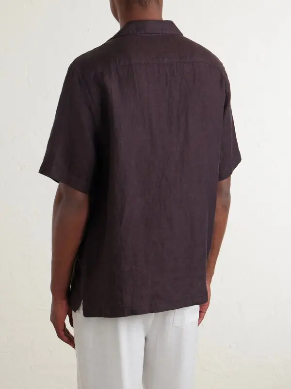 Frescobol Carioca Angelo Camp-collar Linen Shirt