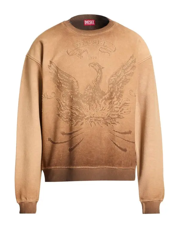 DIESEL® Sweatshirt Tan Size Polyester, Cotton