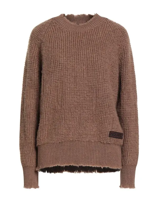 Dsquared2 Distressed Wool Crewneck Sweater