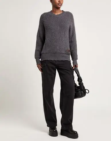 Dsquared2 Wool Distressed Crewneck Sweater - Grey
