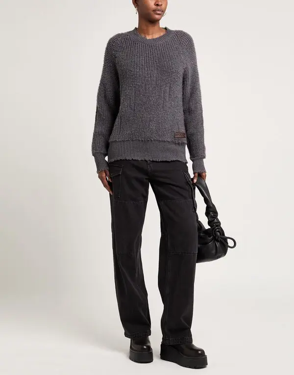 Dsquared2 Wool Distressed Crewneck Sweater - Grey