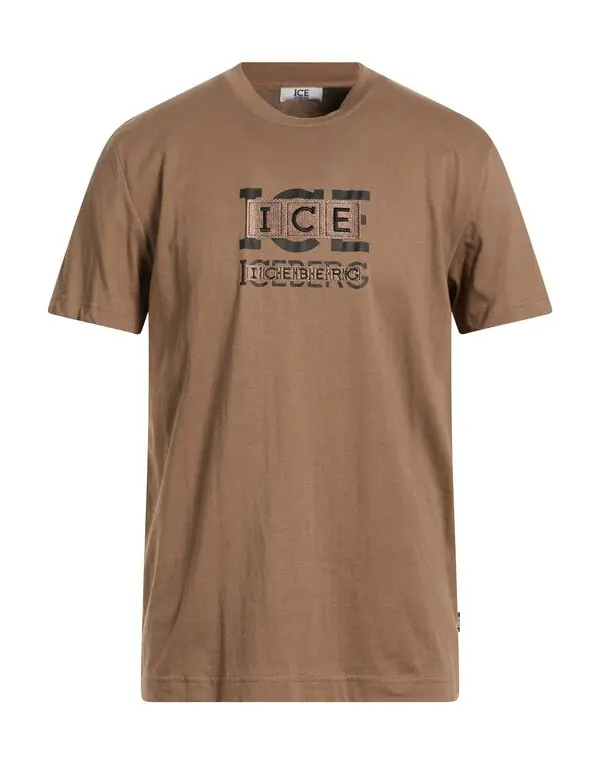 Iceberg T-shirt Taupe Size Cotton - Grey