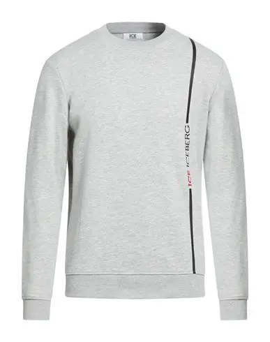 Iceberg Cotton Viscose Sweatshirt With Vertical Logo Detail - Grey