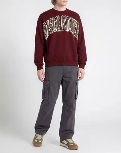 DISCLAIMER Sweatshirt Burgundy Size Cotton