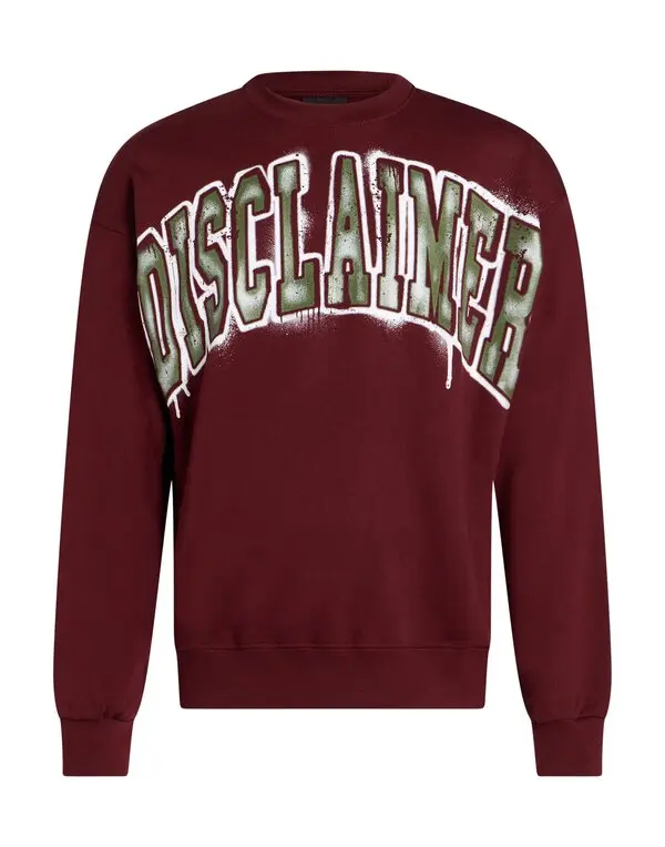 DISCLAIMER Sweatshirt Burgundy Size Cotton