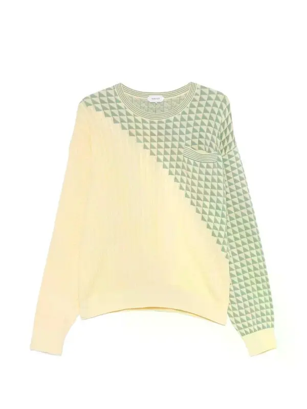 Versace Geometric Pattern Cable-knit Sweater