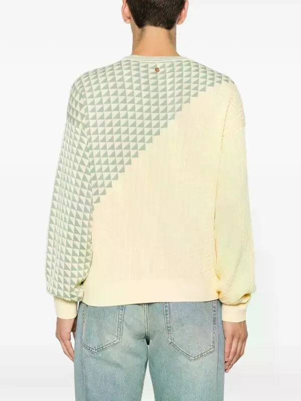 Versace Geometric Pattern Cable-knit Sweater