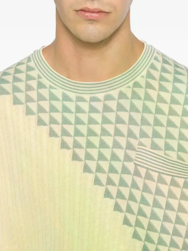 Versace Geometric Pattern Cable-knit Sweater