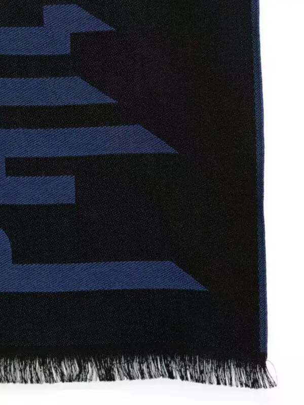 Philipp Plein Logo-print Frayed Scarf