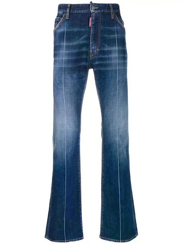 Dsquared2 Stonewashed Straight-leg Jeans