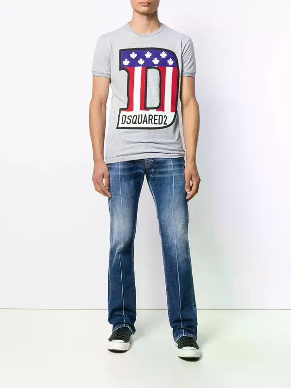 Dsquared2 Stonewashed Straight-leg Jeans