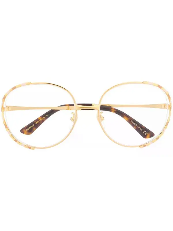 Gucci Round Frame Glasses - Gold