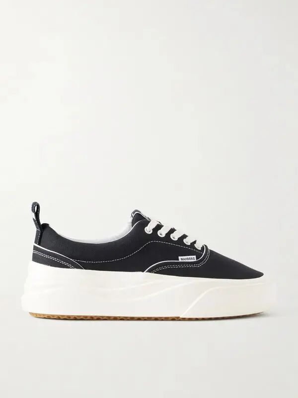 NAHMIAS Ollie Canvas Platform Sneakers - Black