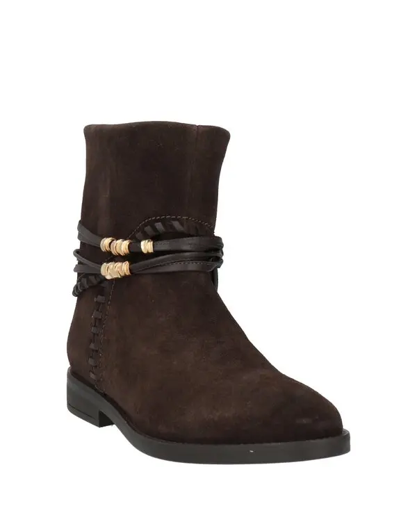CAFÈNOIR Suede Embellished Ankle Boots