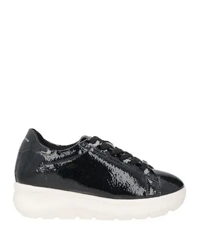 FORNARINA Bronze Glittered Wedge Sneakers - Black