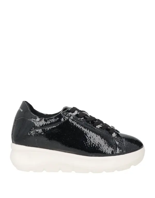 FORNARINA Bronze Glittered Wedge Sneakers - Black